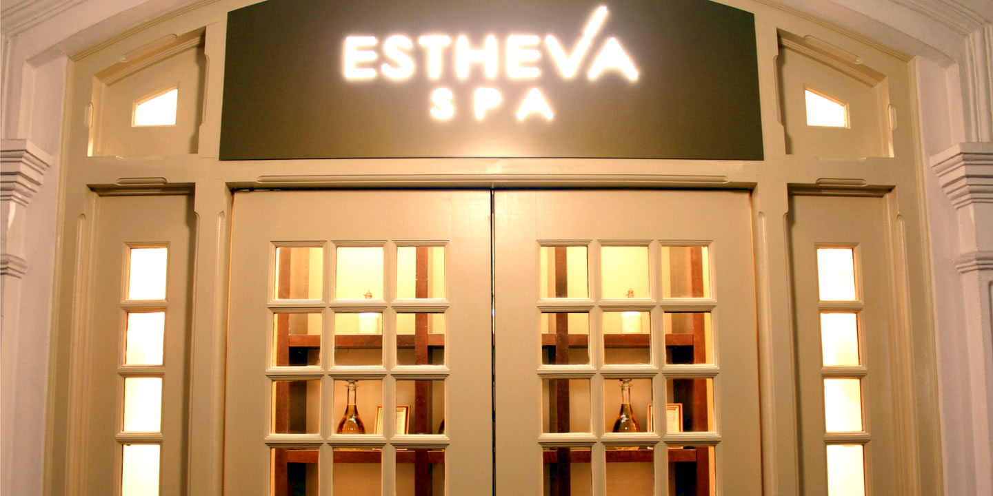 Day Spa Display at Night - ESTHEVA